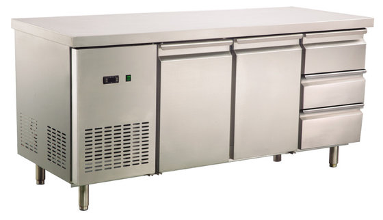 Double Door Professional Table Refrigerators With Three Drawer , 350L 1800×700×850(mm)
