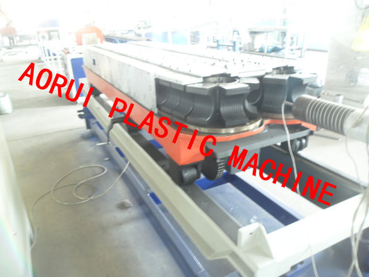 Double Wall Corrugated Plastic Pipe Extrusion Line , PP / PE Extruding Machine