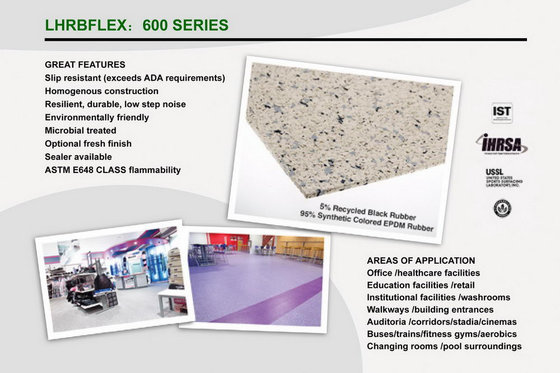 Professional Anti Vibration Rubber Matting Rolls Rubber Gym Mat Customized