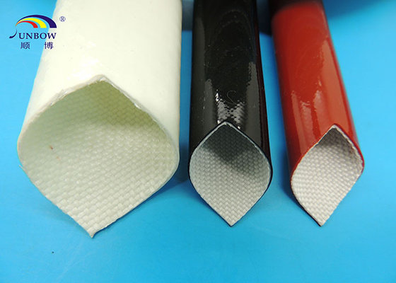 Black White Red Custom Silicone Fiberglass Sleeving for Joint Insulating 4000V  4KV