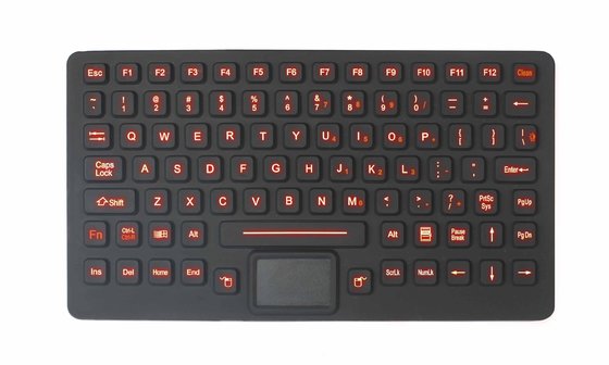 Militaty silicone rubber backlight keyboard with sealed touchpad for ruggdized computer