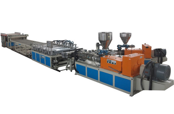 Two Screw WPC Door Board Extruder / Plastic Sheet Extruder For PVC Panel 915mm / 1220mm