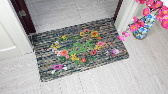 Eco-Friendly Beautiful Rubber Floor Carpet , Custom Rubber Floor Mats