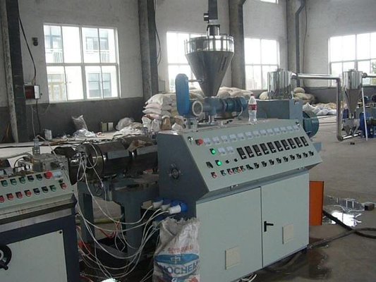Door Frame Plastic Extrusion Machinery , High Efficiency PVC Profile Extruder