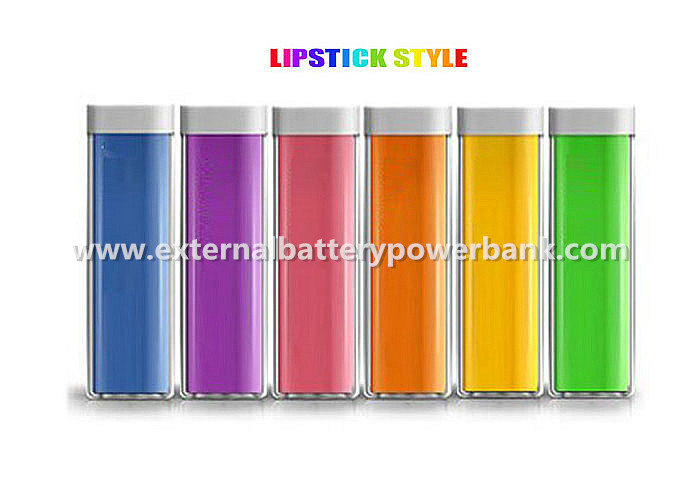 Travel Pocket 2600mAh Sweet Lipstick 18650 Battery Power Bank for Ipad / Ipod