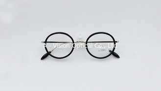 China UltraLight titanium acetate Retro round Fashion Eyeglass frame for Men Women supplier