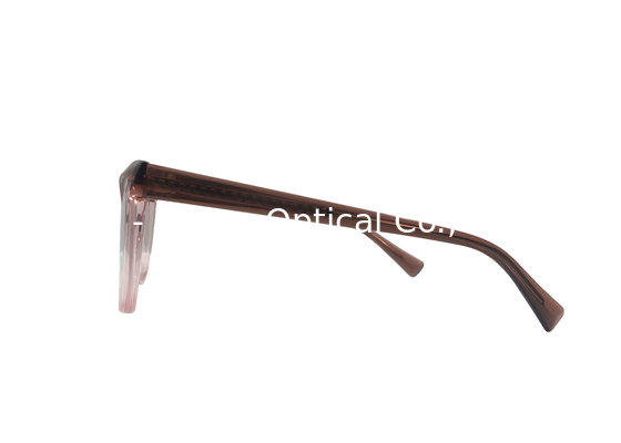 Clear pink acetate optical frame nice shape for Women popular 2018 supplier