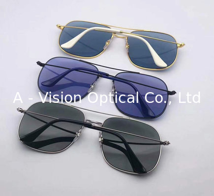 Rectangle retro metal suunglasses Men Women UV protection 400 fasion designs supplier