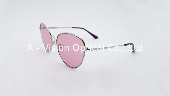 Fashion metal Sunglases Women accessories UV protaction 100% round eye shape supplier