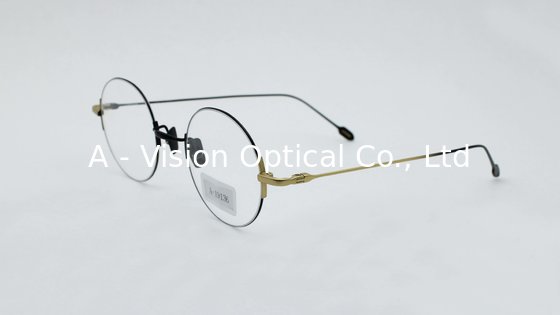 Pure Titanium Retro Round Optical Eyeglasses Frame Ultralight Eyeglasses supplier