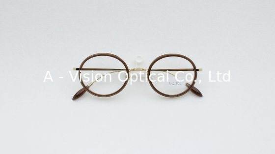 UltraLight titanium acetate Retro round Fashion Eyeglass frame for Men Women supplier