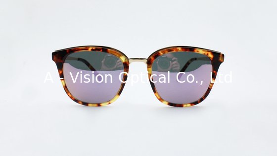 Acetate metal Ladies Sunglasses fashion design for Women UV 400 supplier