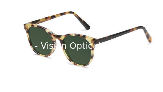 Vintage Acetate Sunglasses for Men Women Classic Retro Designer Style with Handmade Acetate 100% UV 400 Protection supplier