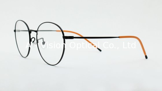 Titanium Full Frame Non-Prescription Glasses Optical Eyeglassess with Blue Light Blocking Round Retro Style Glasses supplier