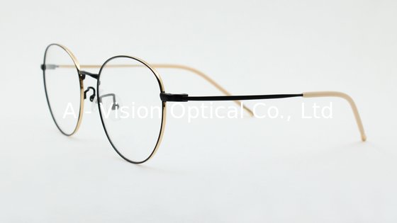 Titanium Full Frame Non-Prescription Glasses Optical Eyeglassess with Blue Light Blocking Round Retro Style Glasses supplier