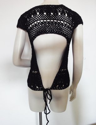 Crochet Tank Top Hand Crochet Clothing Back Cut Out Detail Fashion Sexy
