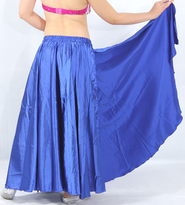 Custom long style performing satin belly dance skirt  for Lady