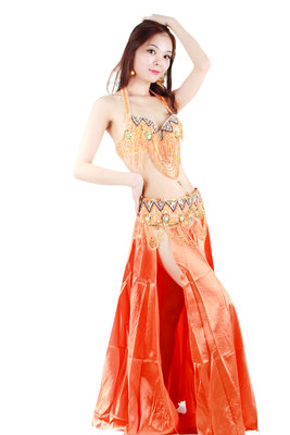 Sexy gorgeous professional belly dancing costumes with beaded fringes OEM