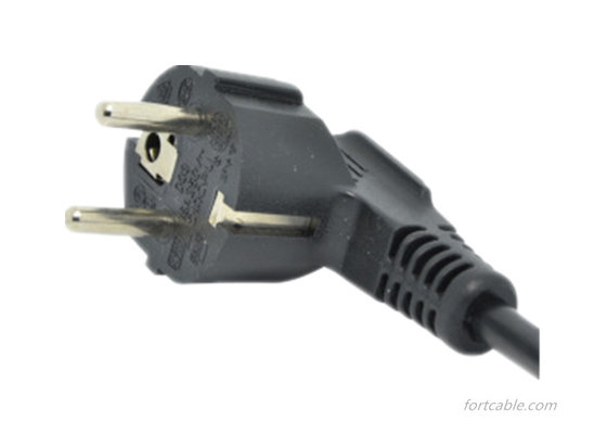 VDE Certificated European Wire Harness Assembly , German Power Cord With C13 Plug