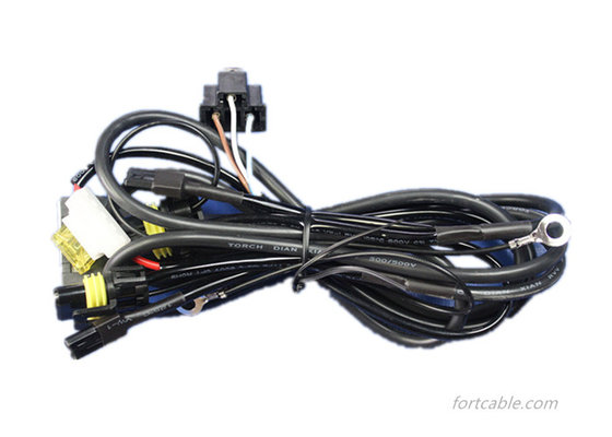 Max Current 9.4A Wire Harness Assembly H4 Cable Harness AWG14 For Automobile