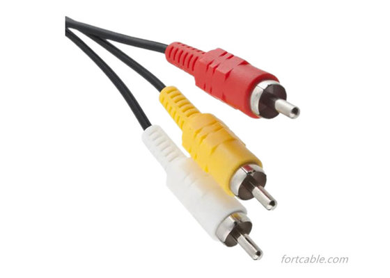 Gold Plated A / V Wire Cable Assemblies DSS Receivers 100% Shielded For Home Theater
