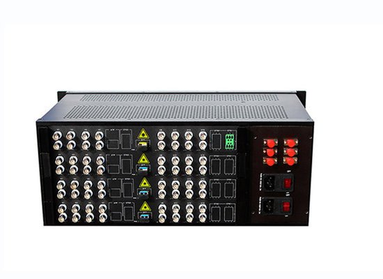 4U Video Digital Optical Converter 64 Channel Video To Fiber Optic Converter