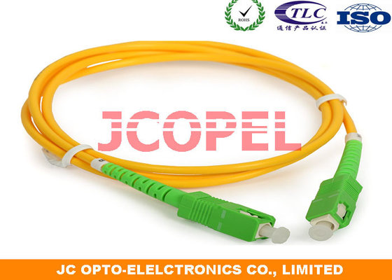 FTTH Simplex Fiber Optic Patch Cord SM 3.0mm Cable SC / UPC - SC / UPC Connector