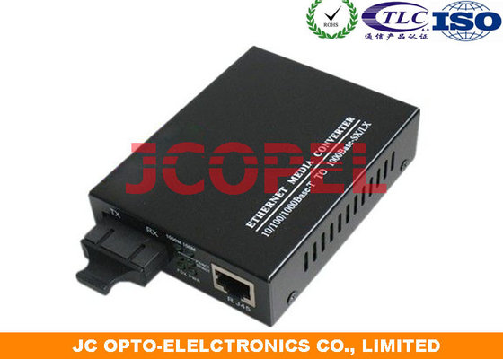 Manageable Fiber Media Converter 1000 Mbps Ethernet Cable 0℃ ~ 50℃ Single