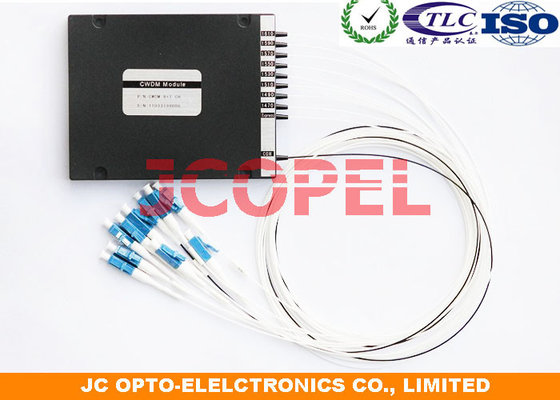 8 Channel DWDM Fiber Optic Multiplexer De Multiplexing Module High Wavelength Stability