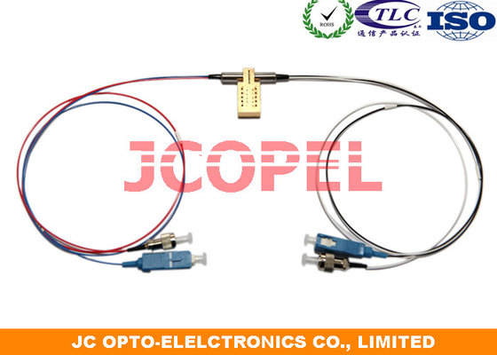T Back Fiber Optic Switch 2 in 2 out 1260nm - 1650nm Wavelength Bypass 48 channels