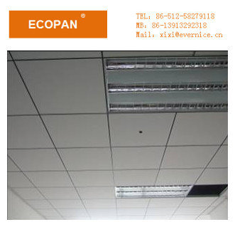Noise / Sound Absorbing Glass Fiber Board Insulation , Acoustical Ceiling Panels 12mm