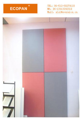 Acoustic Fabric Wrapped Wall Panels , Insulated Rigid Glass Fiber Board