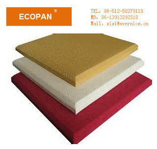 Black Acoustical Fabric Wrapped Wall Panels Recyclable For Modern Building