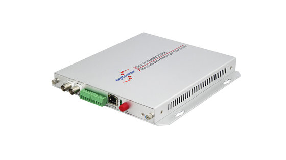 2CH 10MHz Audio Video Fiber Optic Transceiver With RS485 / RS232 / RS422