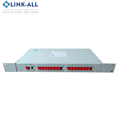 1x16 Rack Mount 19 Inch Chassis Fiber Optic PLC Splitter Patch Panel