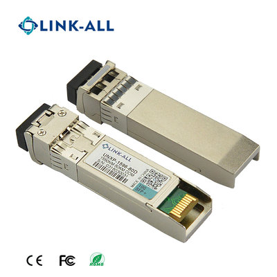 Optical Transceiver 10G SFP+ 80KM Distance 1550NM Wavelength