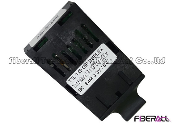 84Mbps TTL 1x9 DIP SC Dual Fiber Optic Transceiver 5V Power Supply supplier