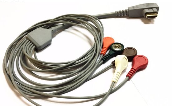 DMS 300 Holter Cable 5 7 10 Lead ECG Leadwires HDMI 19 PIN Anti - Interference
