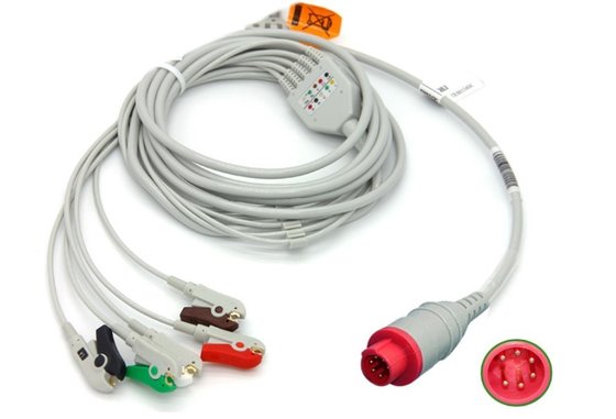 Monitor Testing Patient Ecg Snap Leads 6 Pin One Piece Series Bionet BM3 Compatible