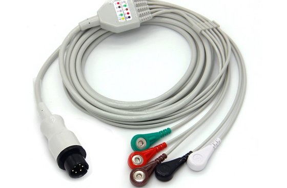 Datascope 3 Leads ECG Cable Patient Clip / Snap Leadwires 6 Pin CE ISO Certificated
