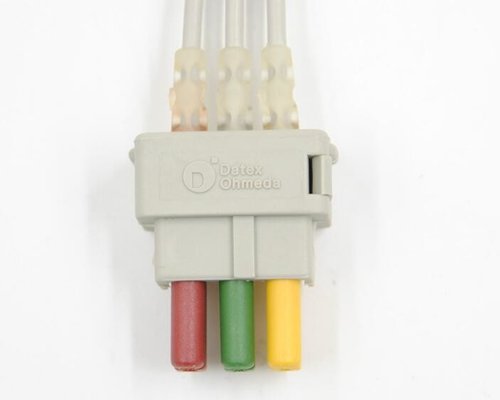 OHMEDA Split 3 Lead ECG Cable , ECG Lead Wires Clip Patient End 2.5m Length