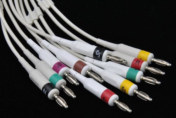 Original  10 Lead Ecg Monitor Leads , Patient Monitor Cable 4.0 Banana