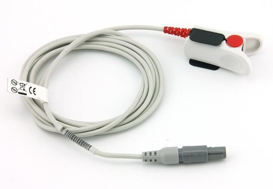 Mindray Mec 1000 Pediatric Clip Spo2 Probe 3 Meter Redel 6p2b 40 Degree