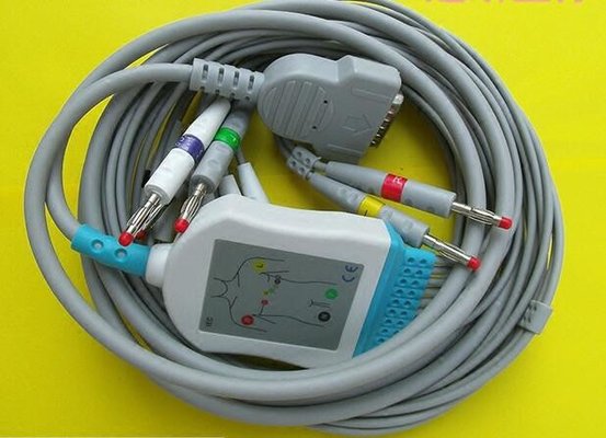 Iec Banana 4.0 End Medical Cables And Sensors Ecg Electrode Cable For Ge Marquette