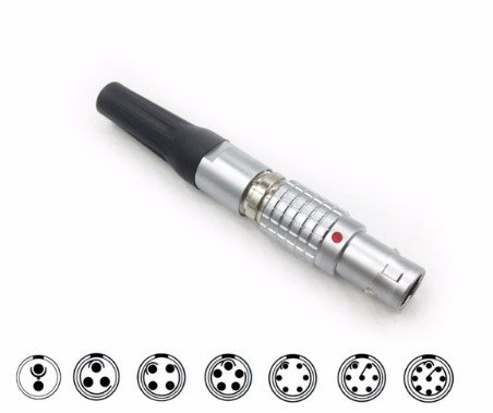 Male Push Pull Connector Straight Plug With Rapid Push Pull Locking System