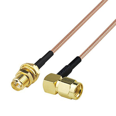 Sma Antenna Cable Assembly / Rf Pigtail Coaxial Cable Male To Rp Sma Female