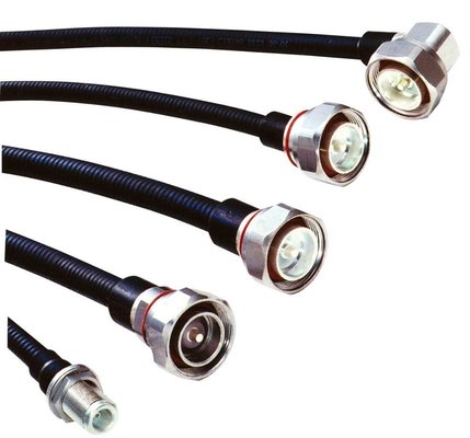 7 / 8"coaxial Rf Jumper Cable 50 Ohm Ring Corrugated Copper Outer Conductor