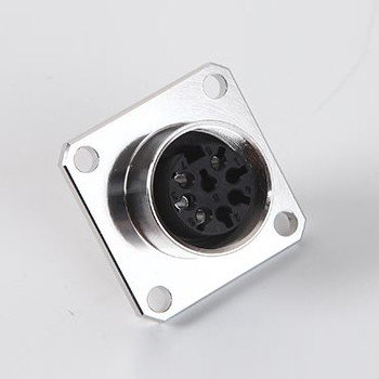 Ip68 Waterproof 8 Pin Aisg Connector Square , Female Flange Dip Type Connector