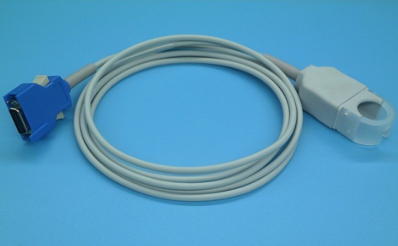 Nihon Kohden Spo2 Extension Cable 8ft Length Rectangle 14p Conector TL-201T