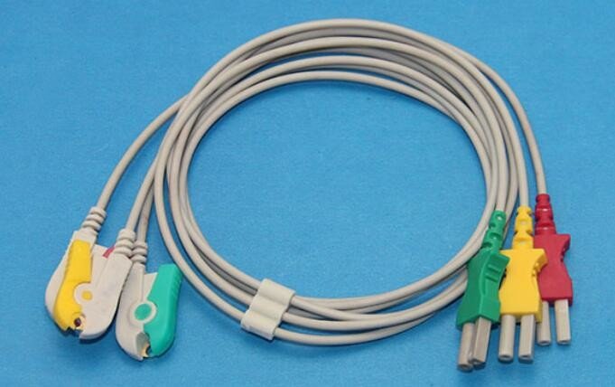 12 Pin ECG Snap Leads Leadwires 0.9m Spacelabs 90496 Ultraview Easy To Clean
